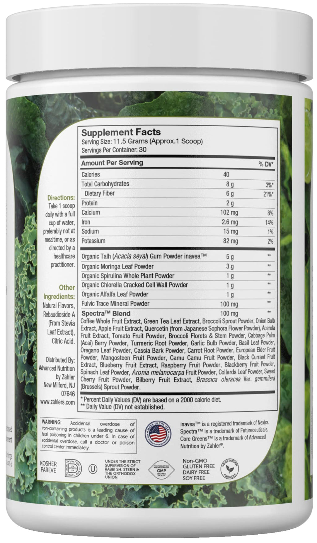 rich in chlorophyll and phytonutrients