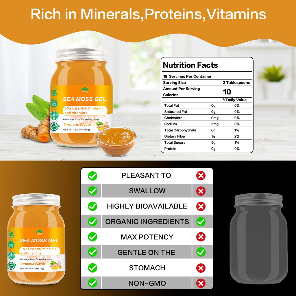 Rich in minerals sea moss
