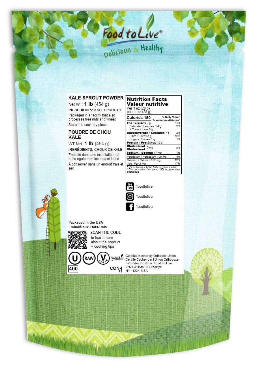 Rich in sulforaphane kale powder