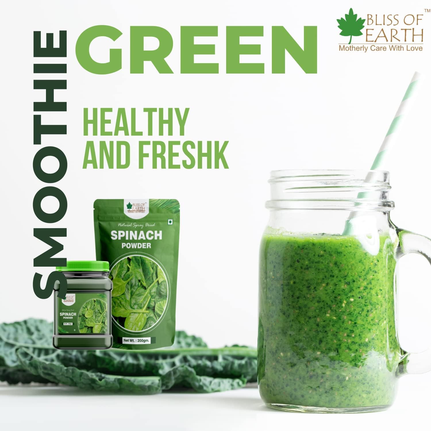 Rich in vitamins spinach supplement