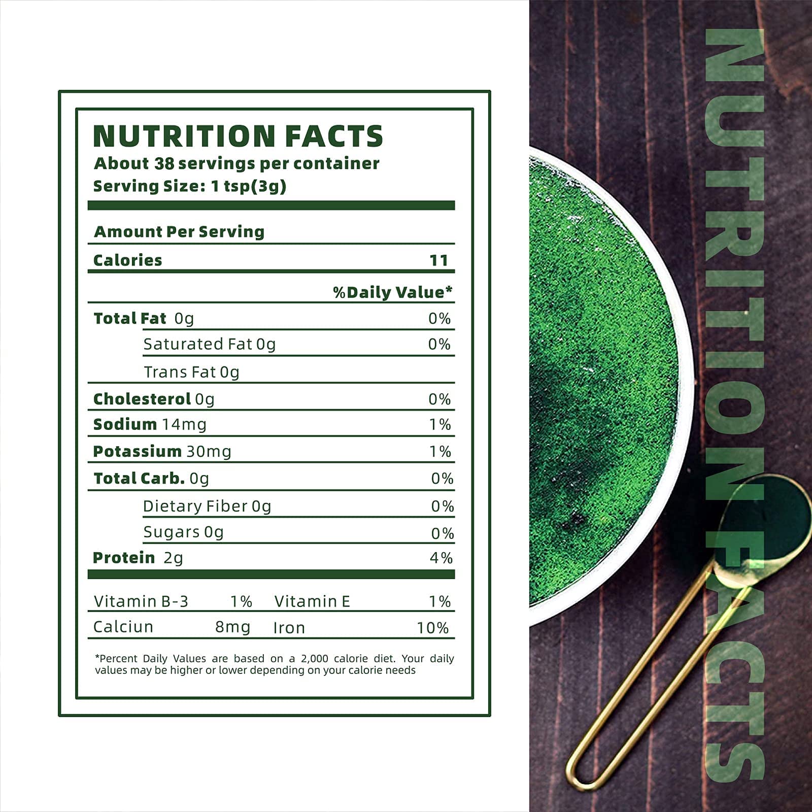 rich in vitamins spirulina supplement