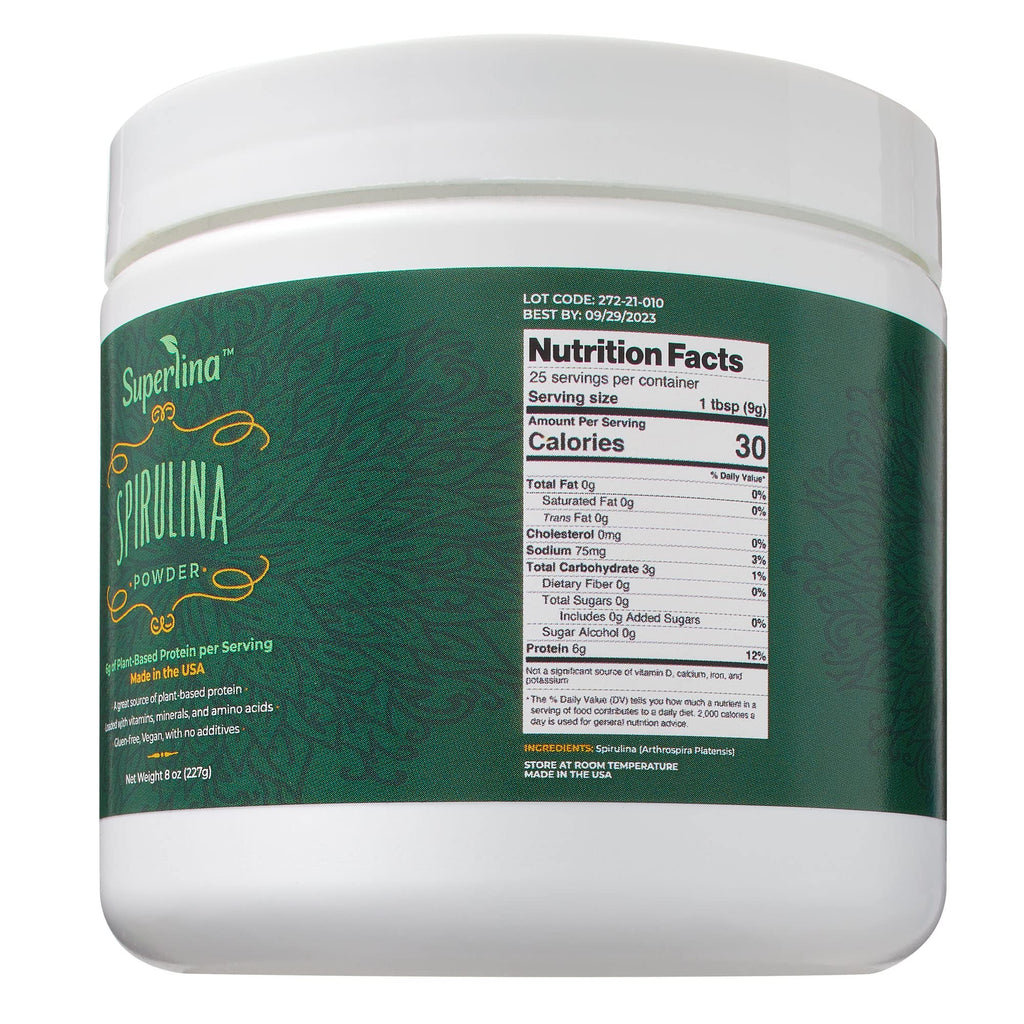 Rich iron content spirulina powder