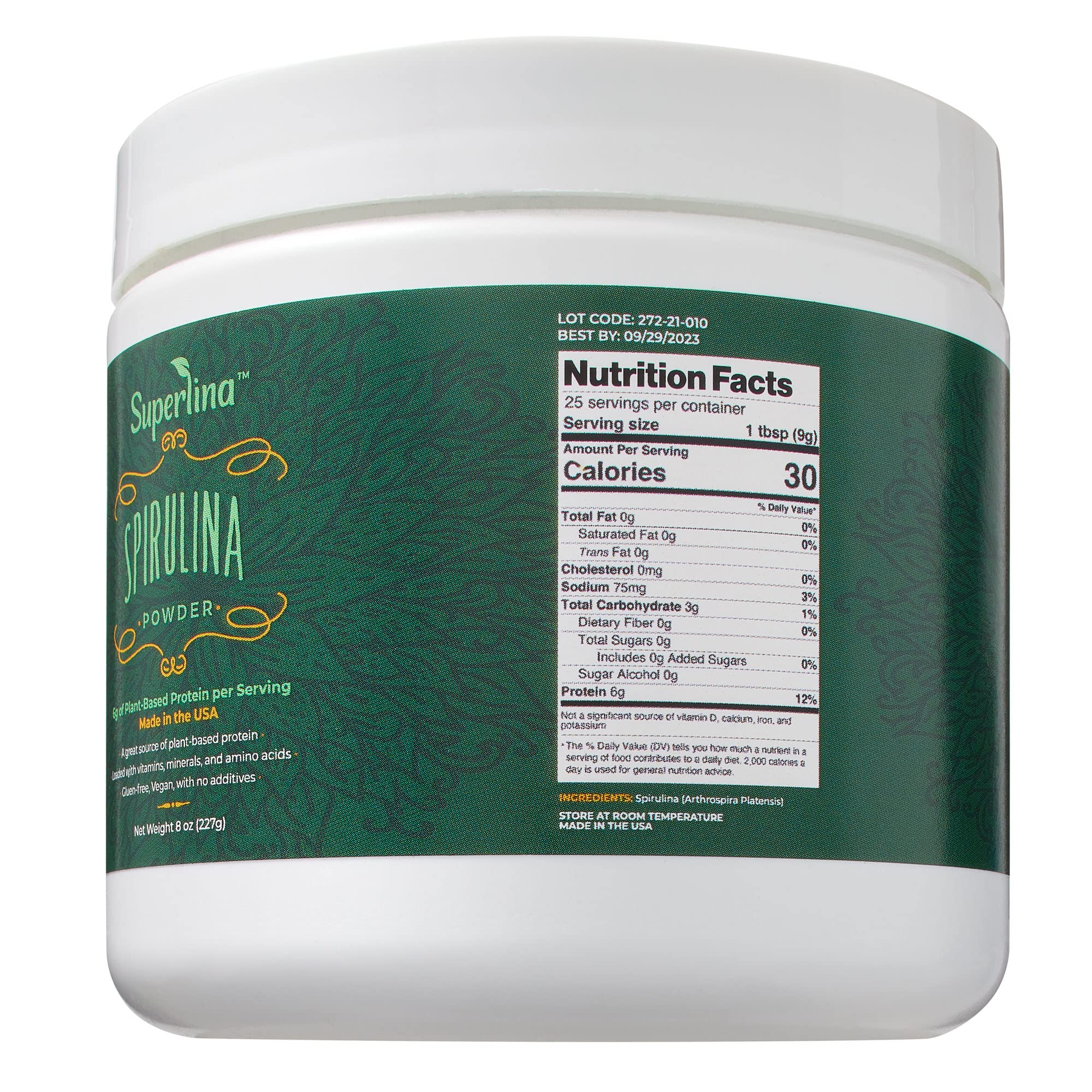 Rich iron content spirulina powder