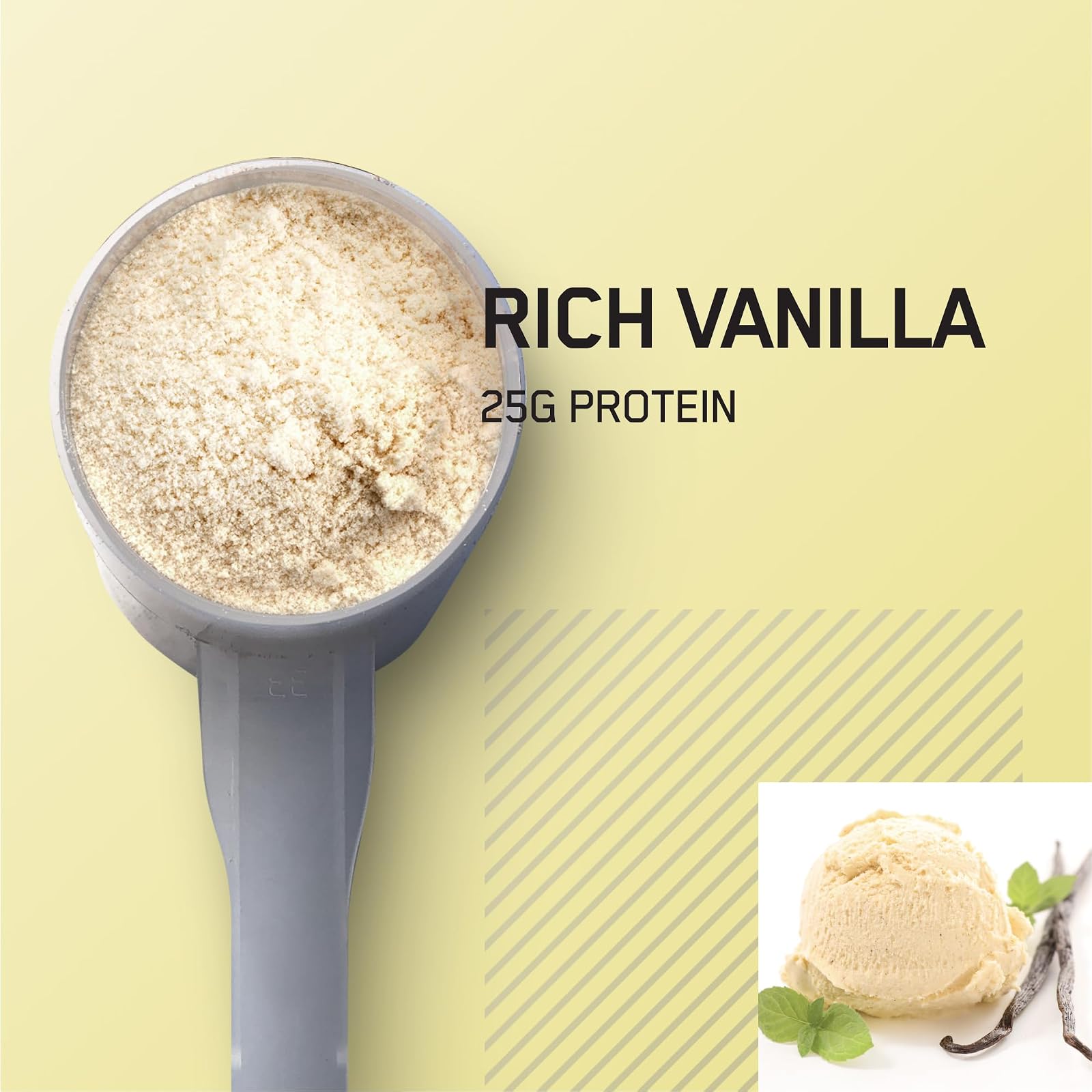 Rich vanilla flavour protein powder