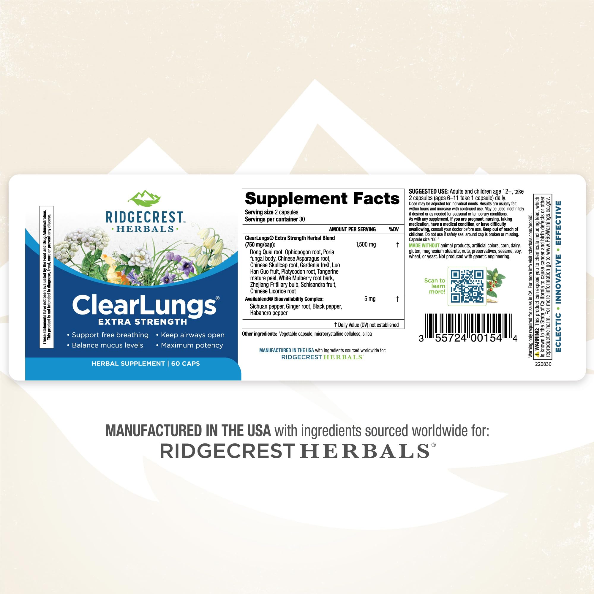 RidgeCrest Clearlungs for allergy relief