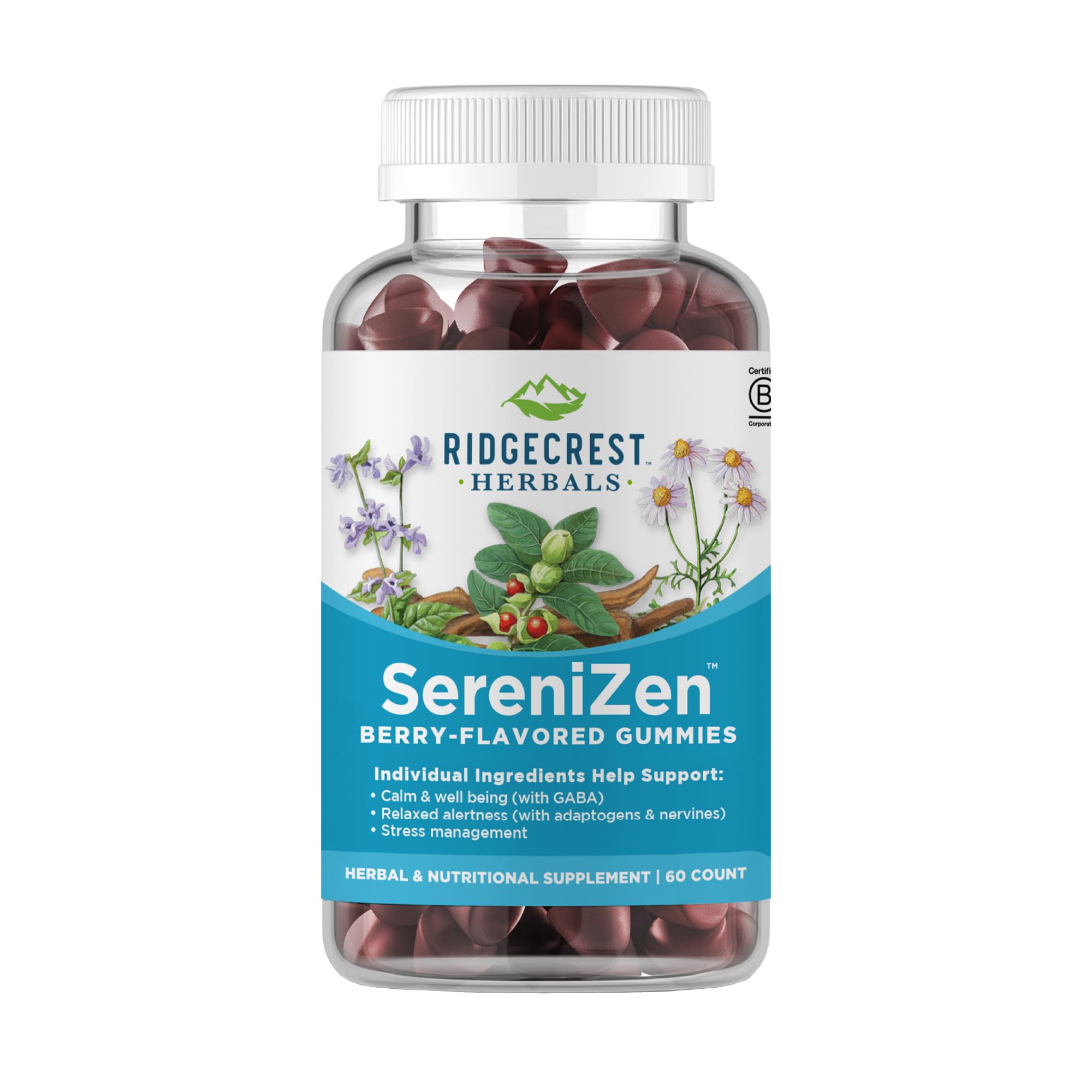 RidgeCrest Herbals SereniZen relaxation gummies