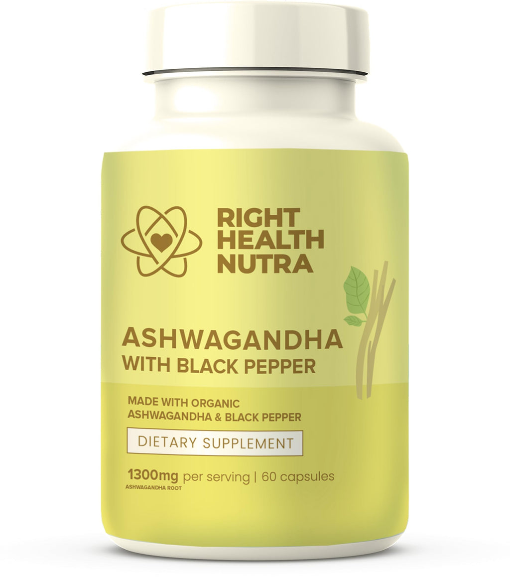 Right Health Nutra Ashwagandha capsules for stress relief