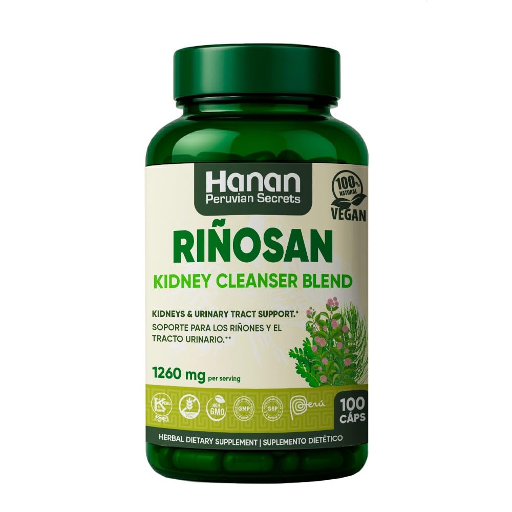 Riñosan herbal detox supplement capsules