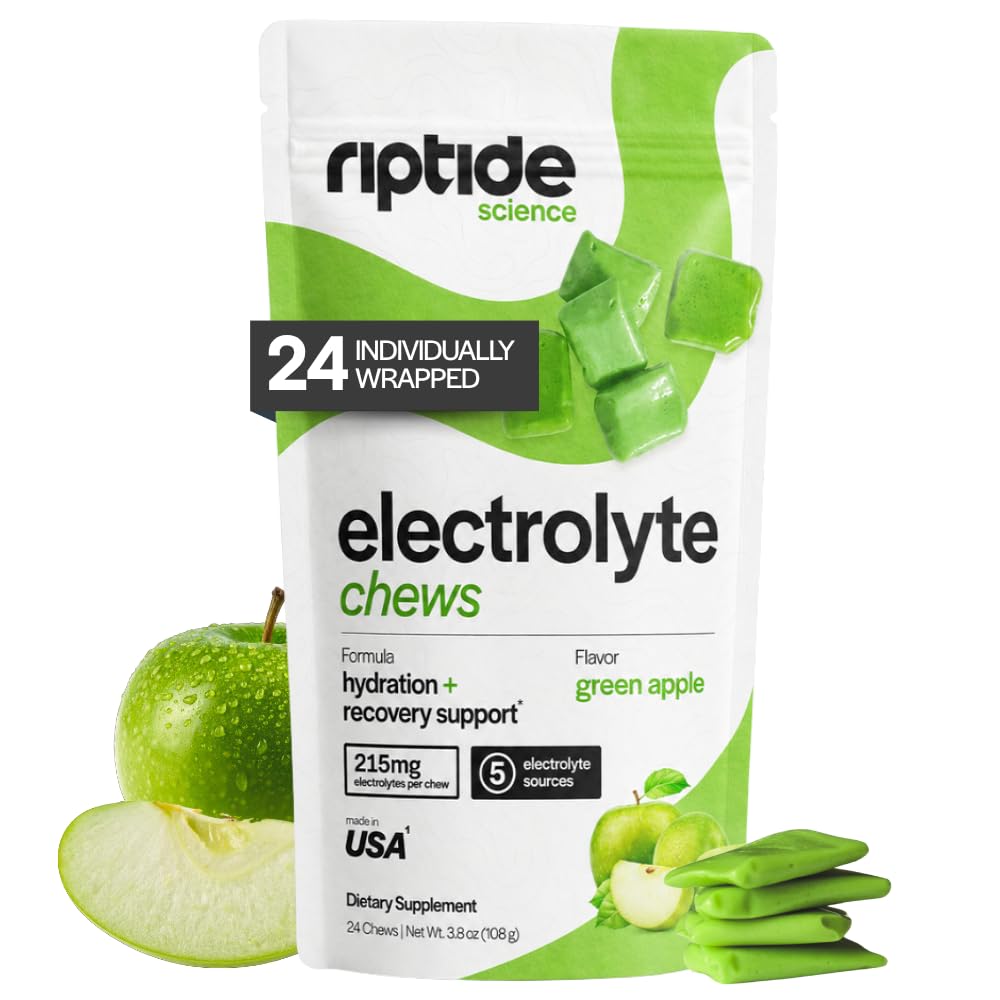 Riptide electrolyte chews green apple