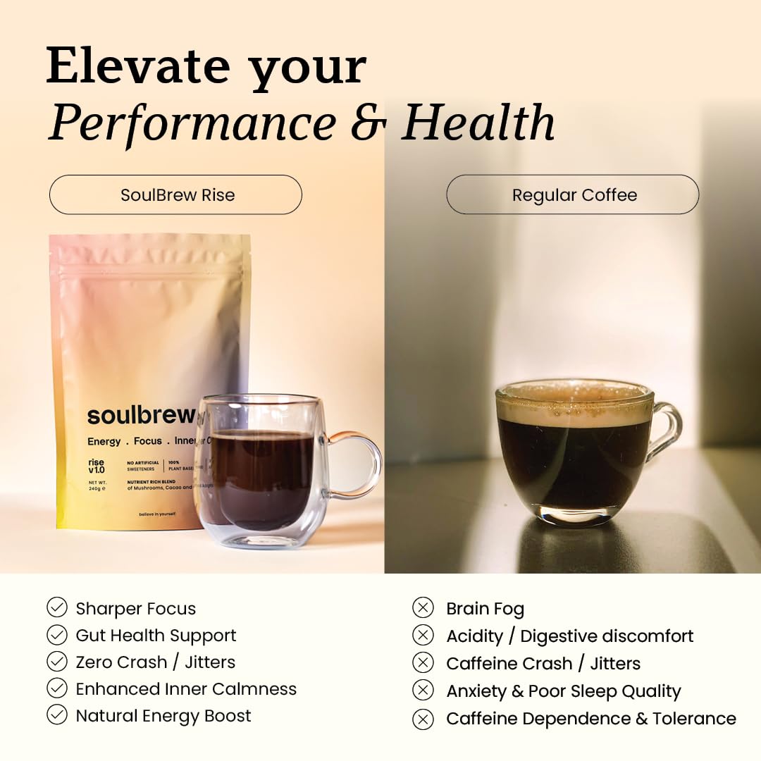 Rise herbal coffee for focus