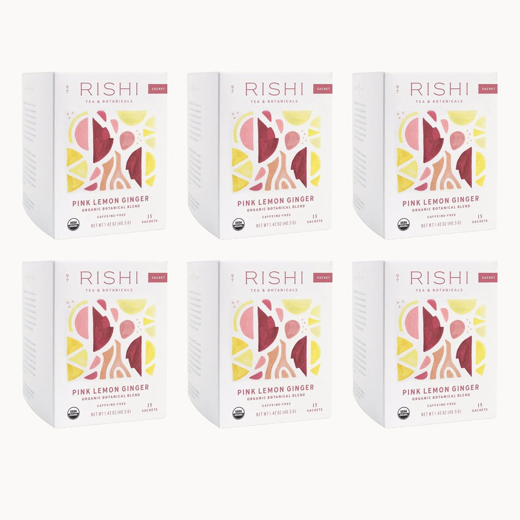 Rishi Pink Lemon Ginger herbal tea bags