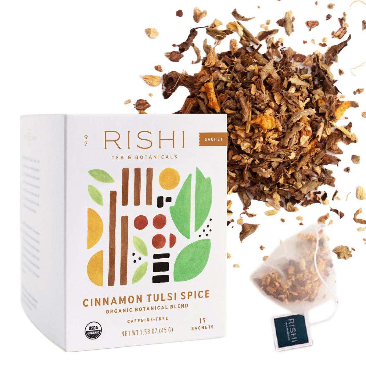 Rishi Tea Cinnamon Tulsi herbal tea bags