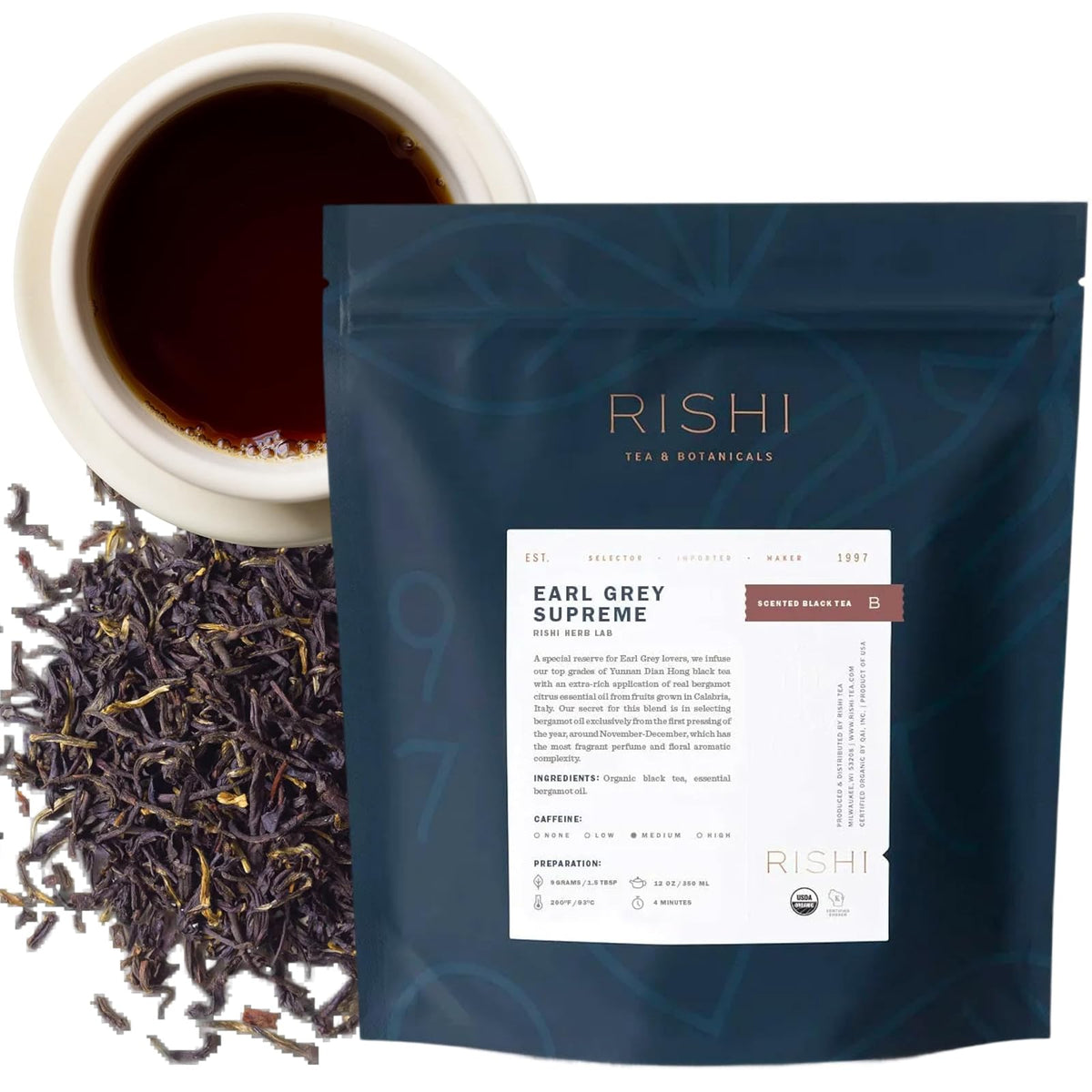 Rishi Tea Earl Grey Supreme organic blend