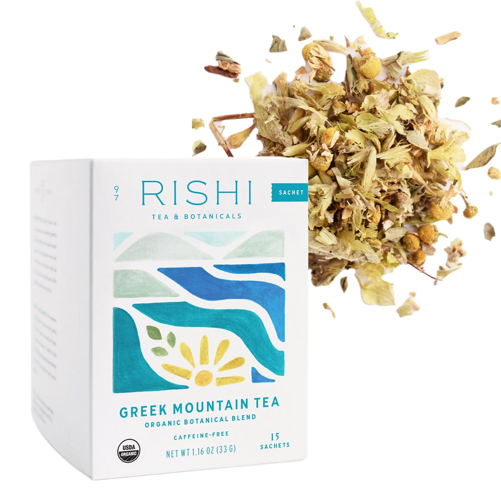 Rishi Tea Greek Mountain herbal tea bags
