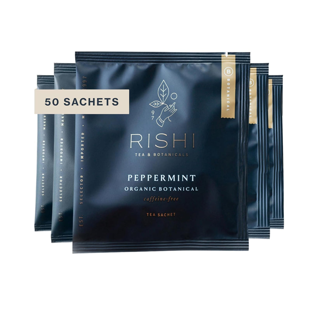 Rishi Tea peppermint herbal tea bags