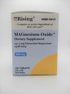 Rising magnesium oxide 400 mg tablets