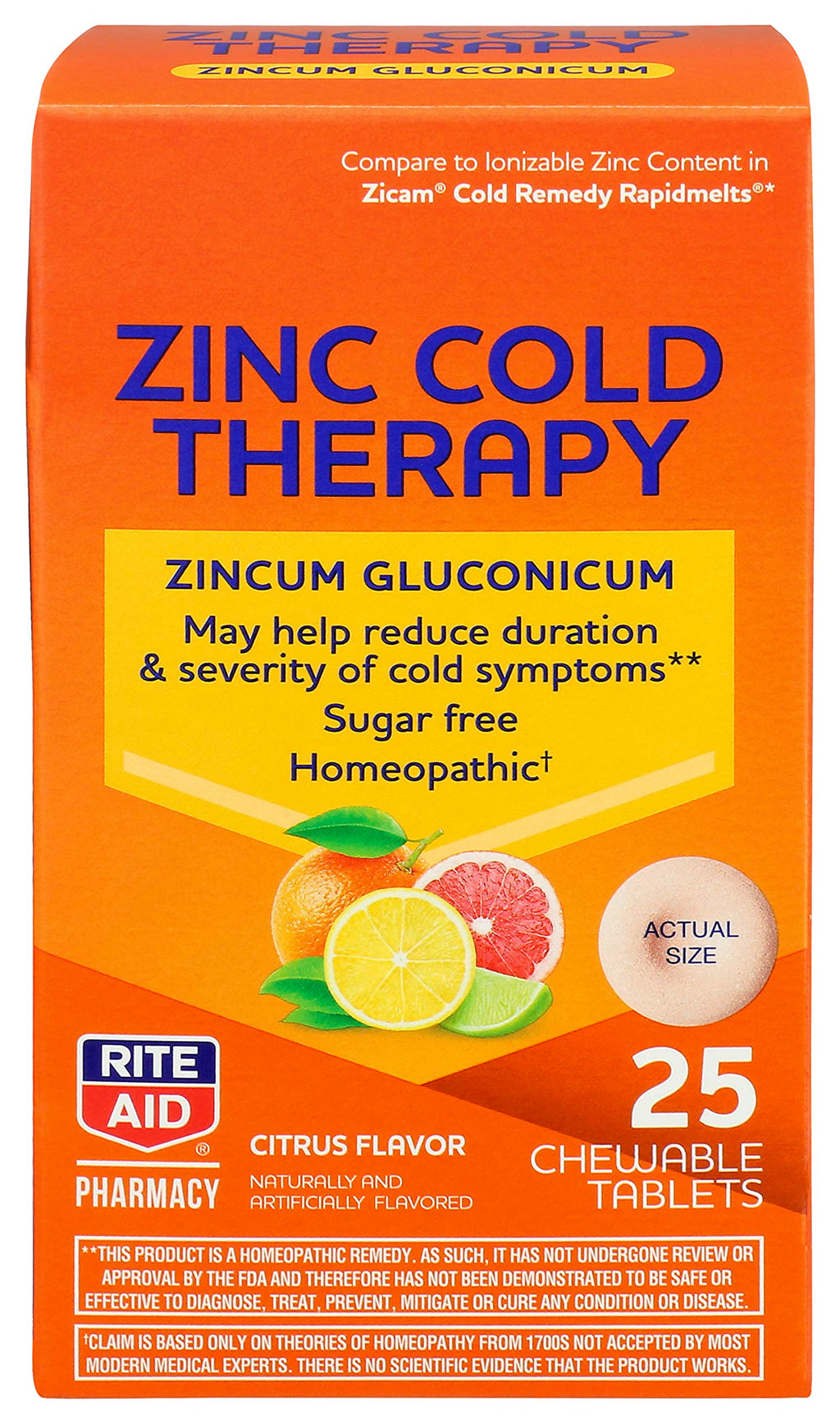 Rite Aid zinc supplement for colds