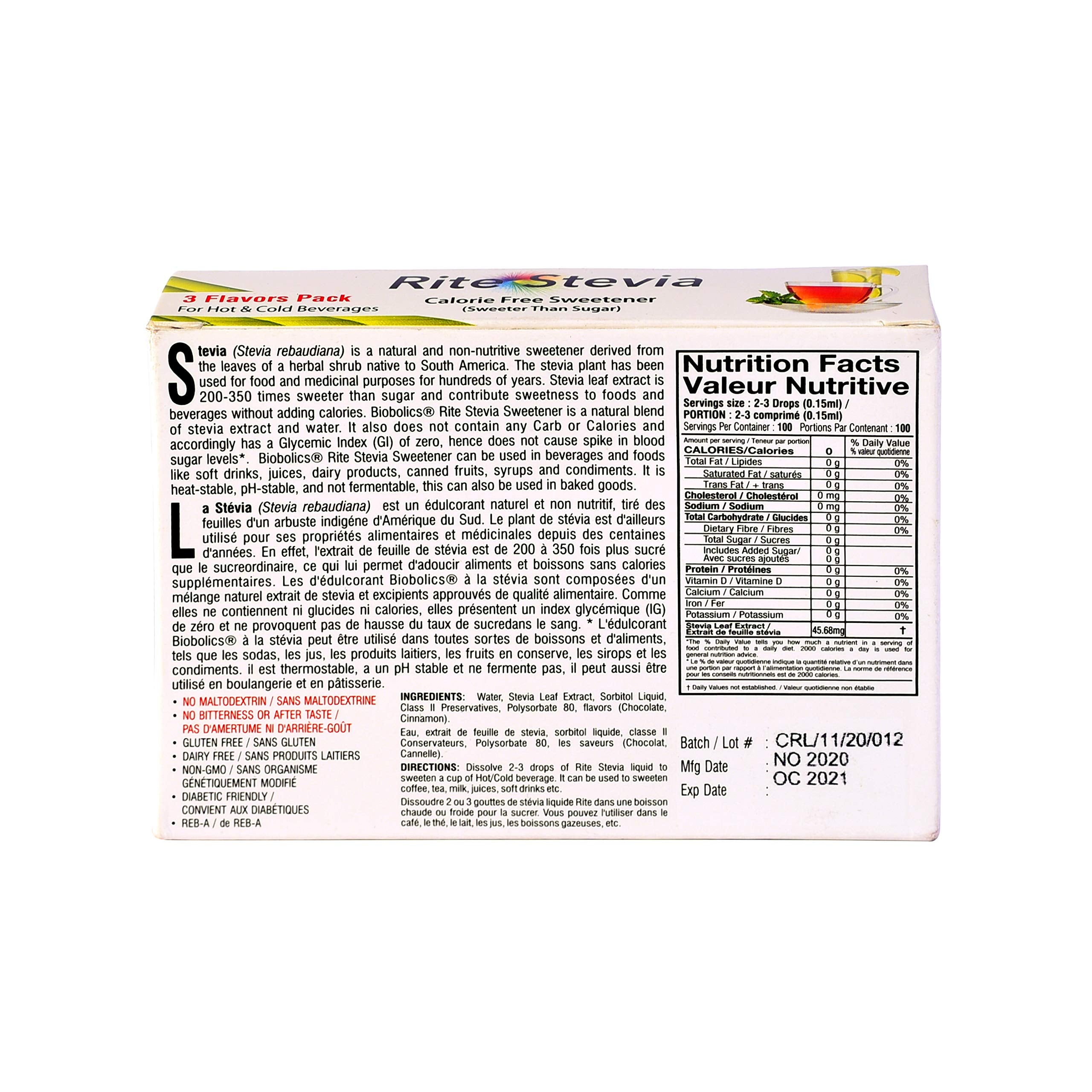 Rite Stevia caramel flavor for beverages