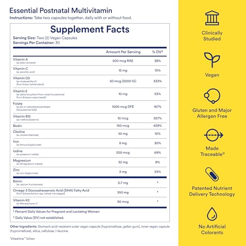 Ritual women's vitamins for postpartum health