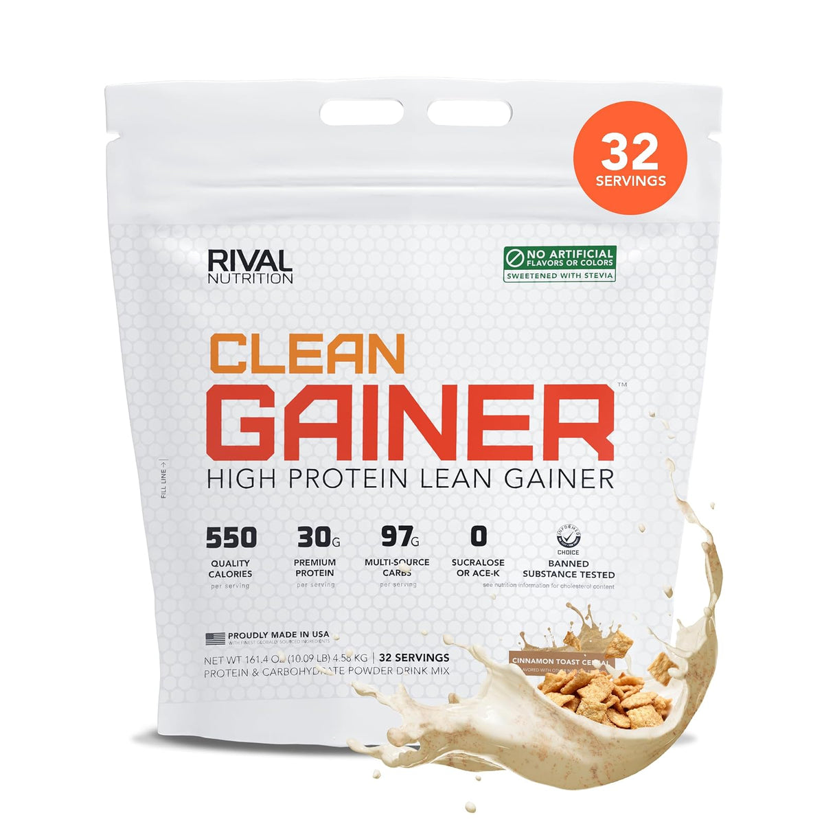 Rival Nutrition Clean Gainer protein powder