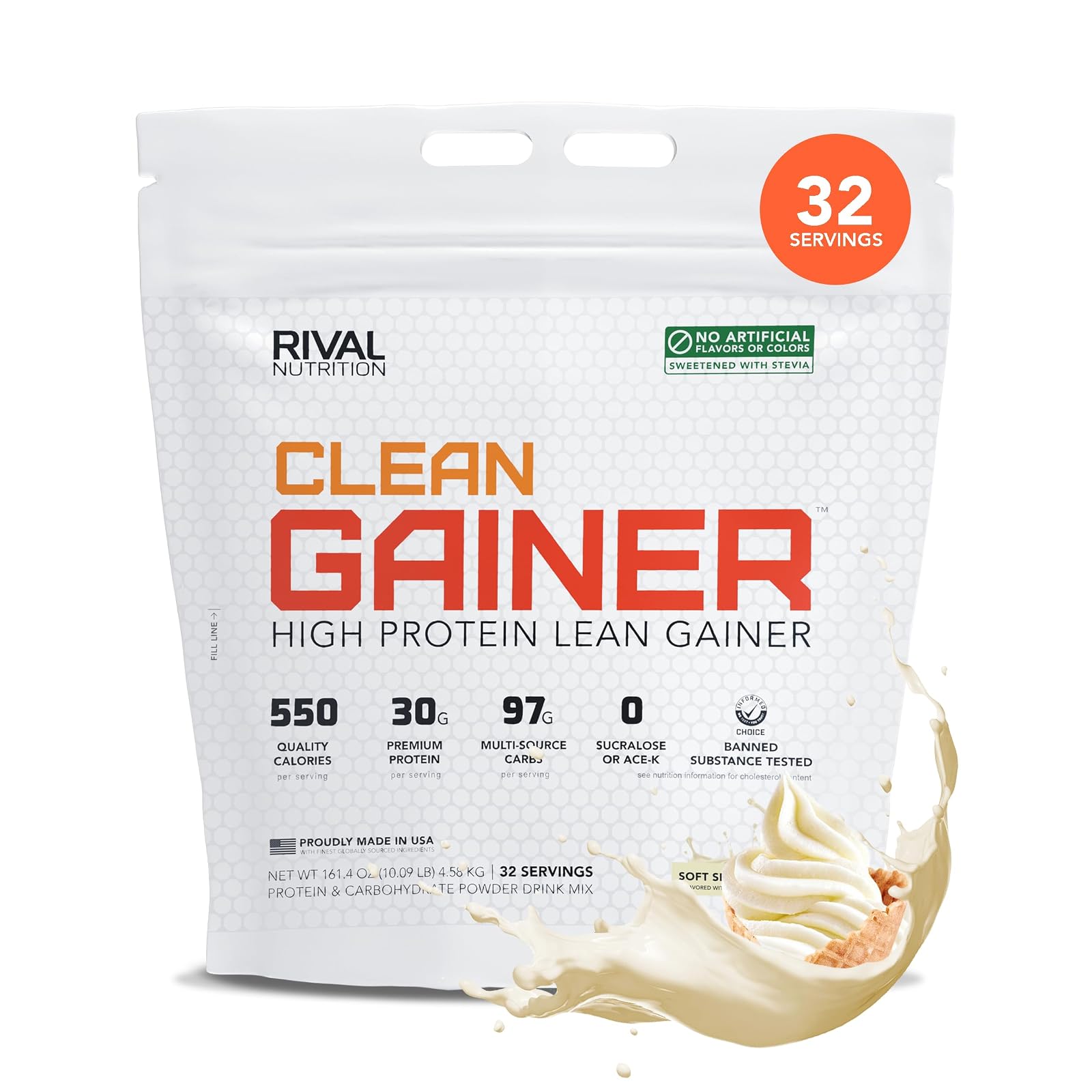 Rival Nutrition Clean Gainer Protein Powder