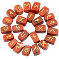 rockcloud red jasper rune stones set