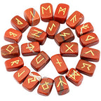 rockcloud red jasper rune stones set