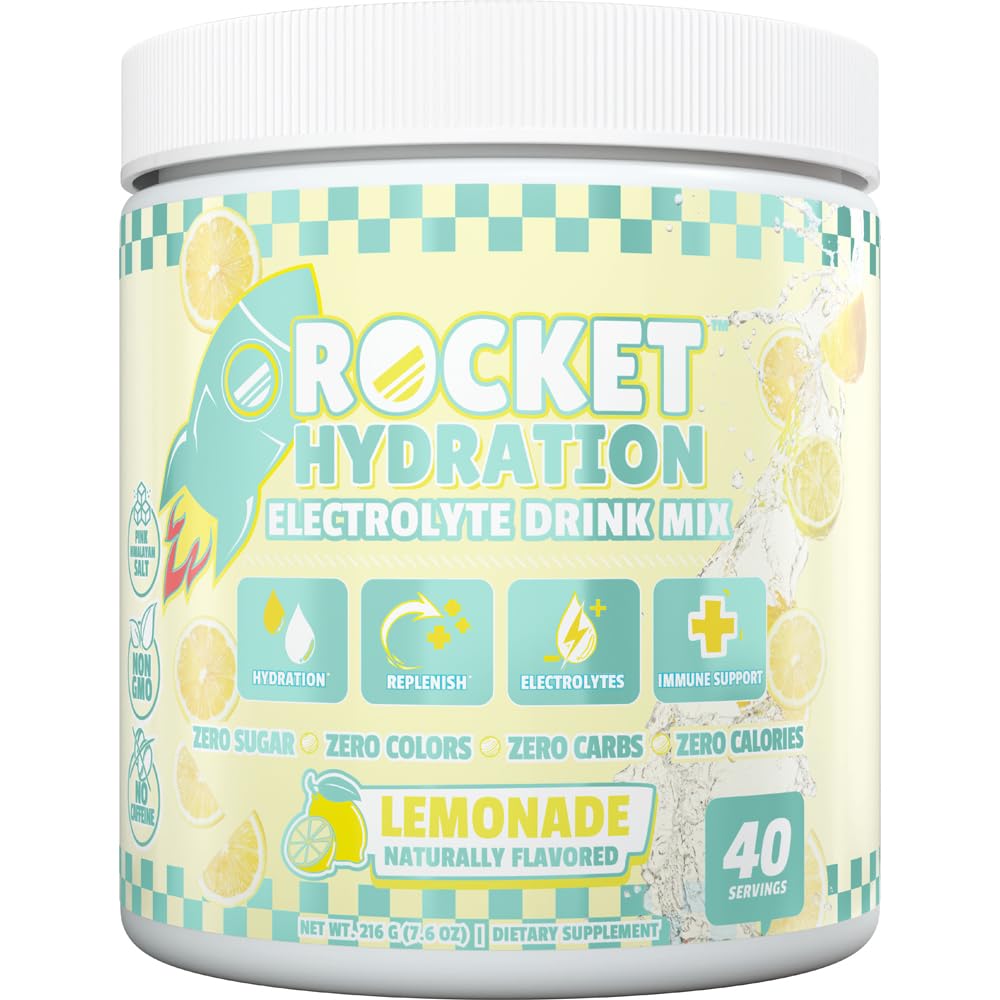 Rocket Hydration electrolyte powder lemonade