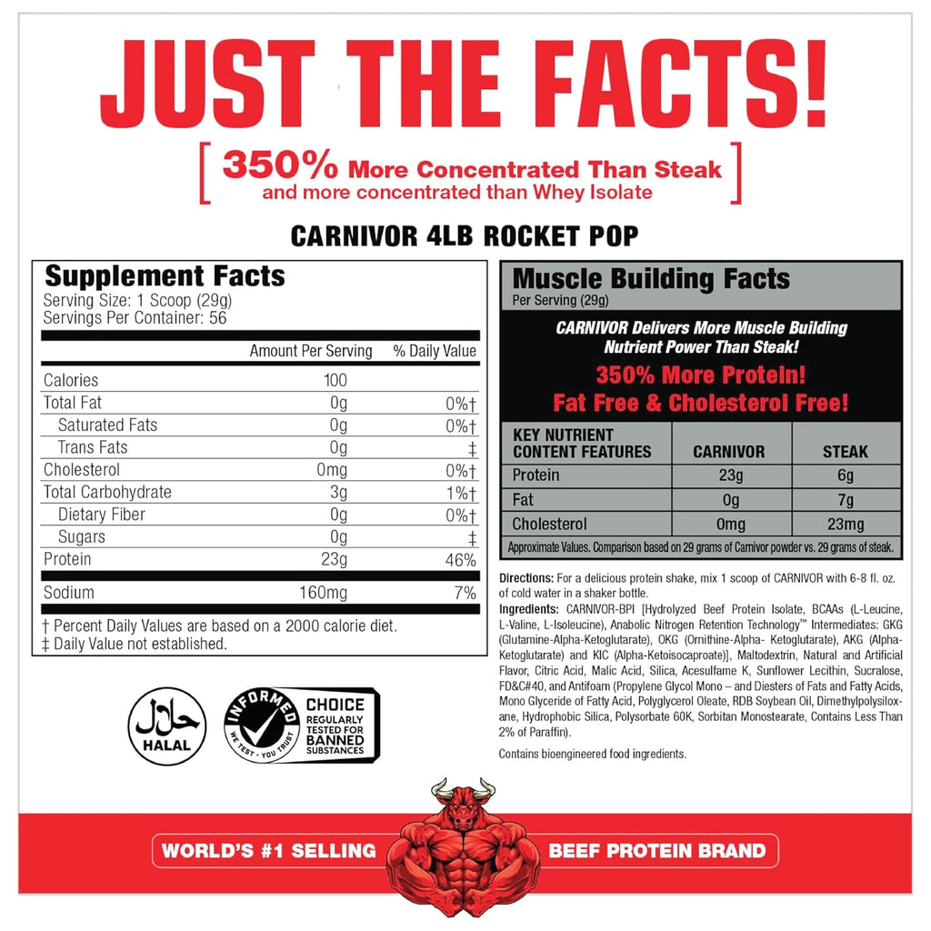 Rocket Pop flavour protein powder