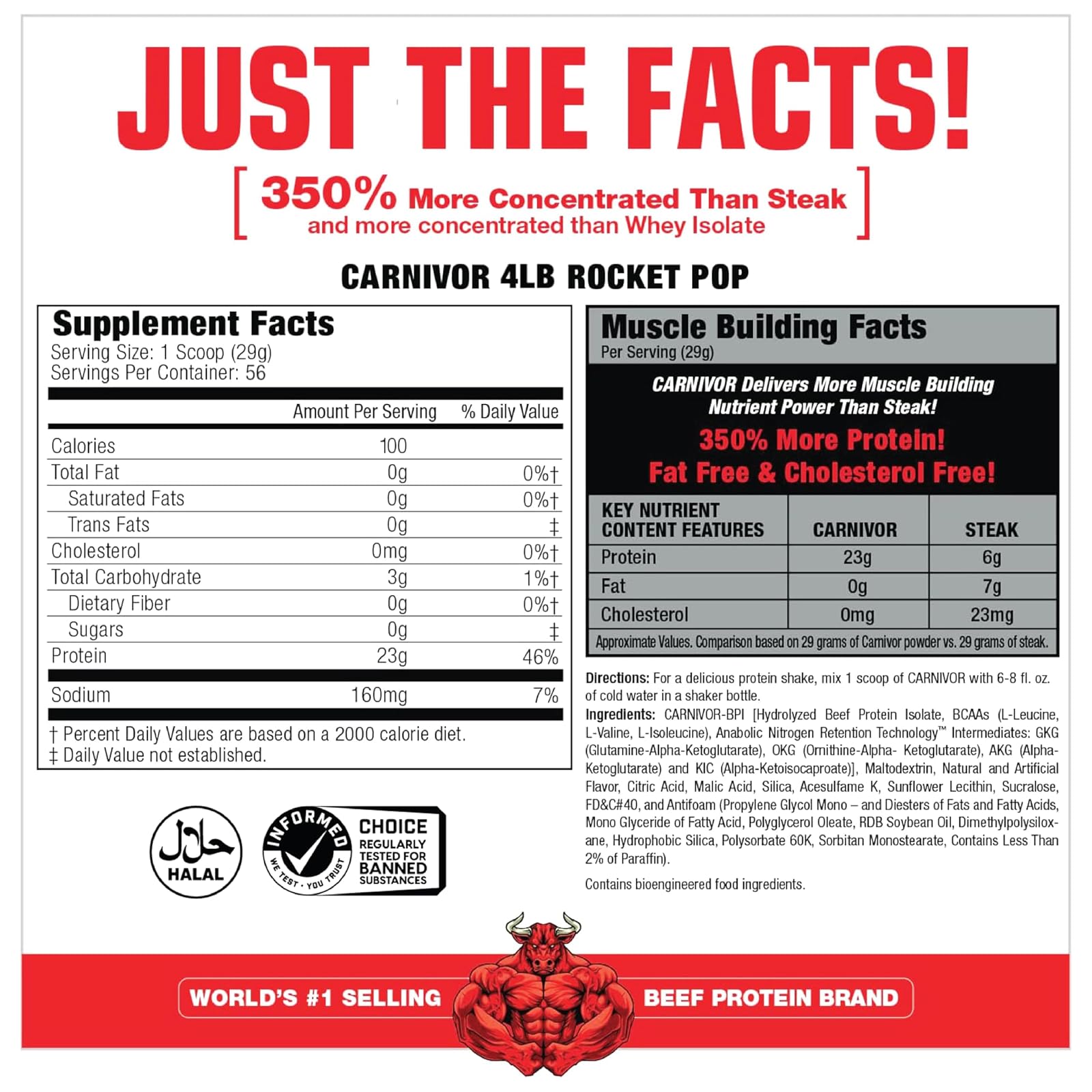 Rocket Pop flavour protein powder