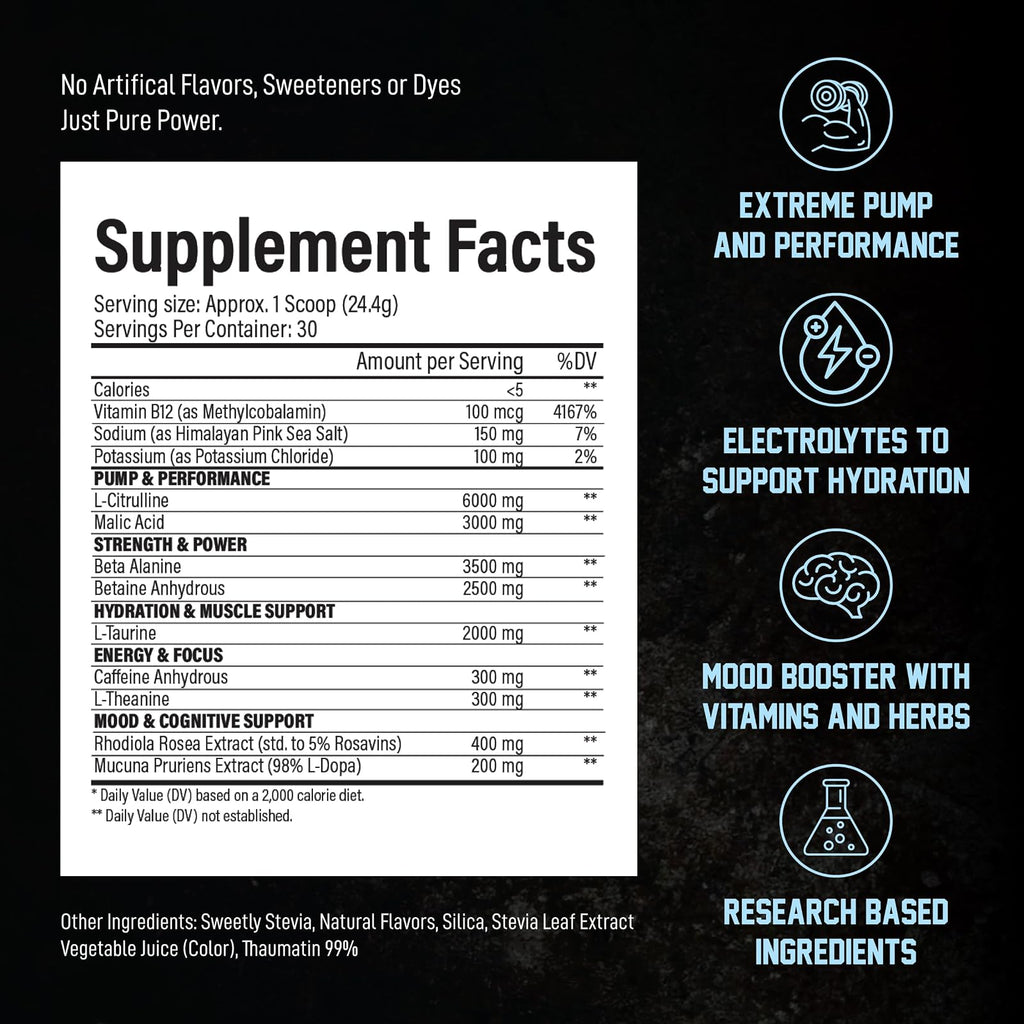 Rocket Razz pre-workout powder for endurance