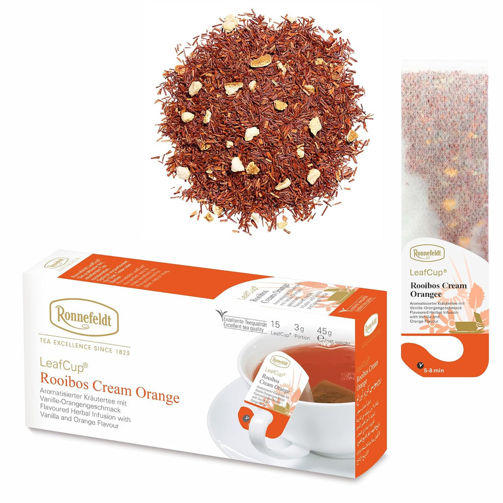 Ronnefeldt rooibos cream orange chai tea bags
