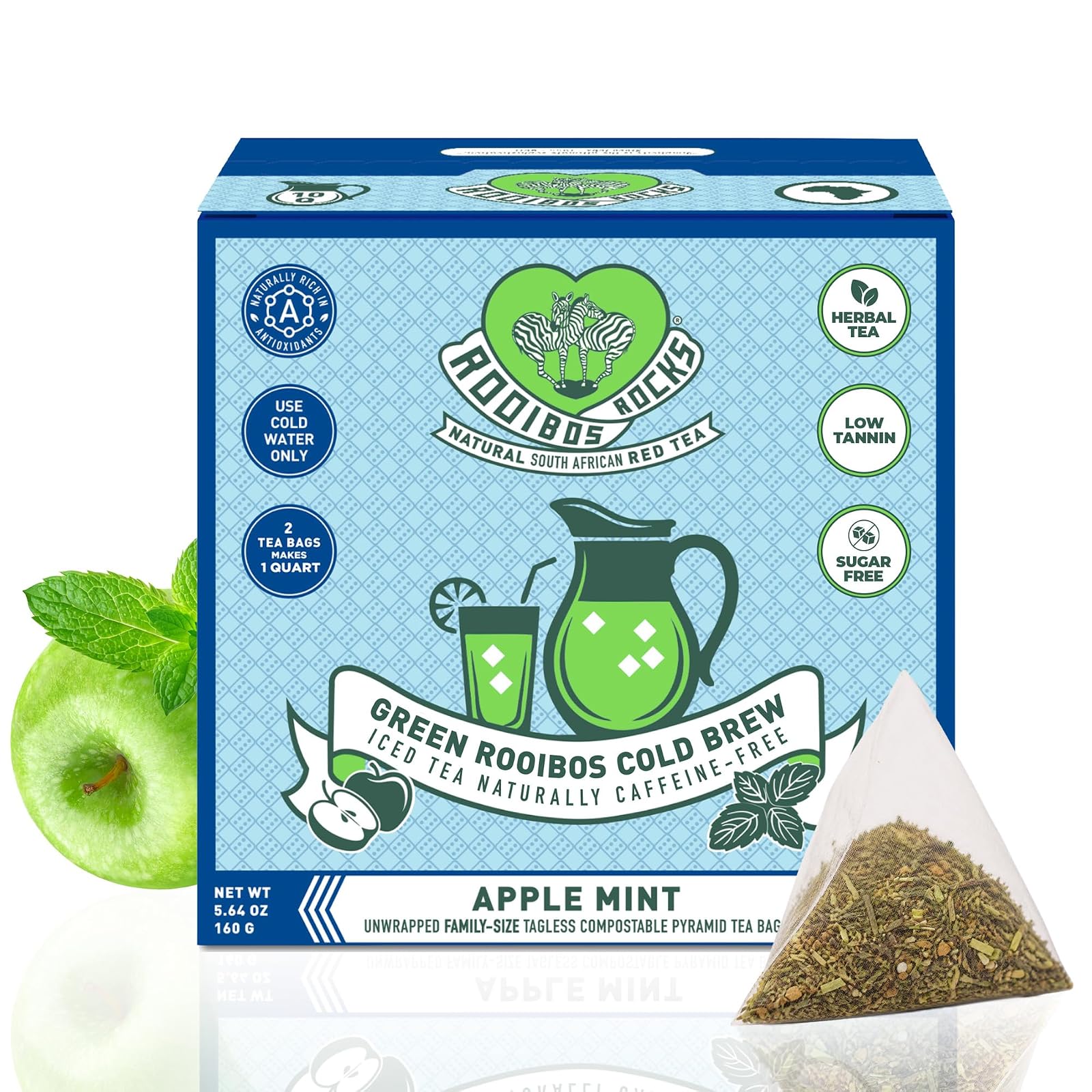 Rooibos Rocks cold brew tea bags