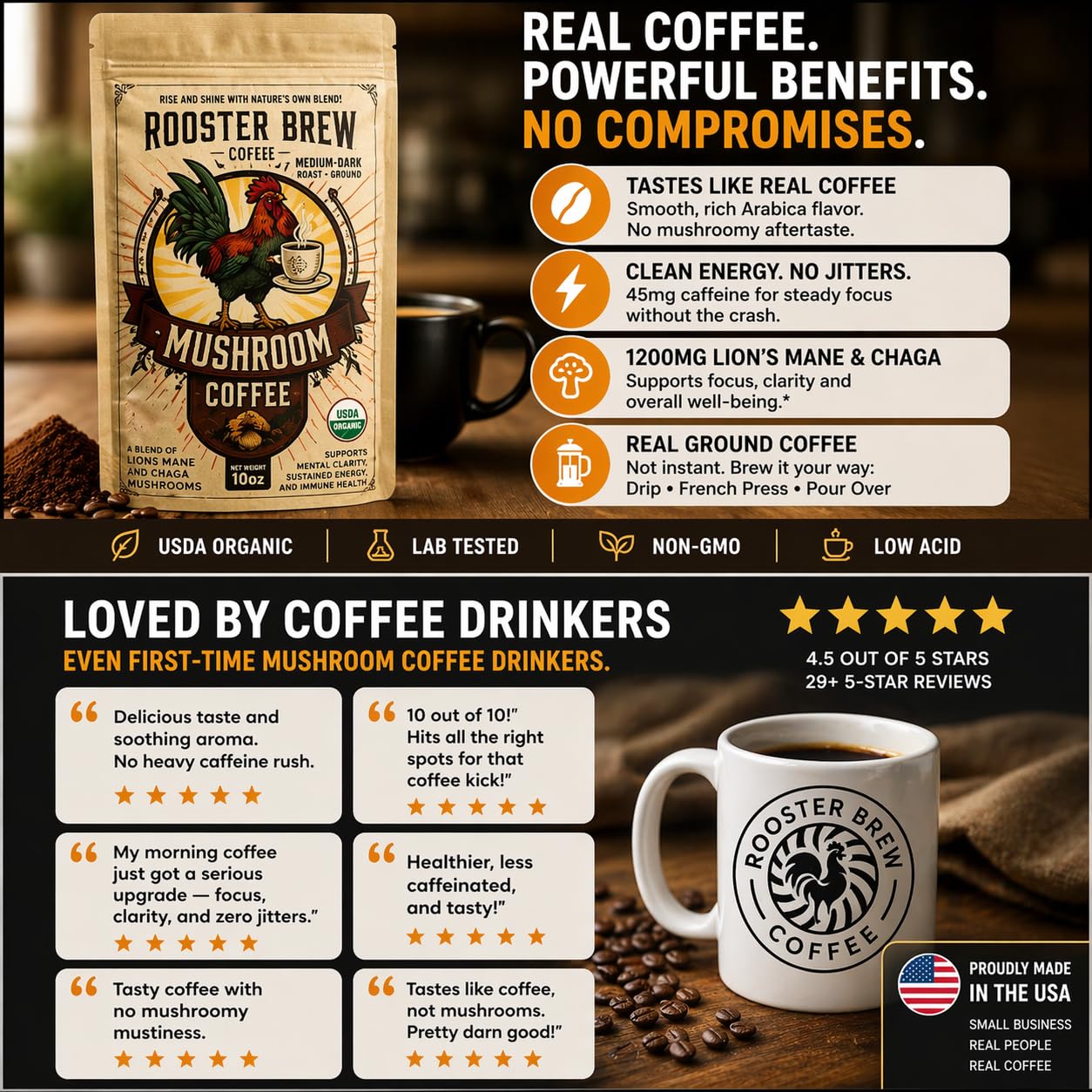 Rooster Brew energizing mushroom drink