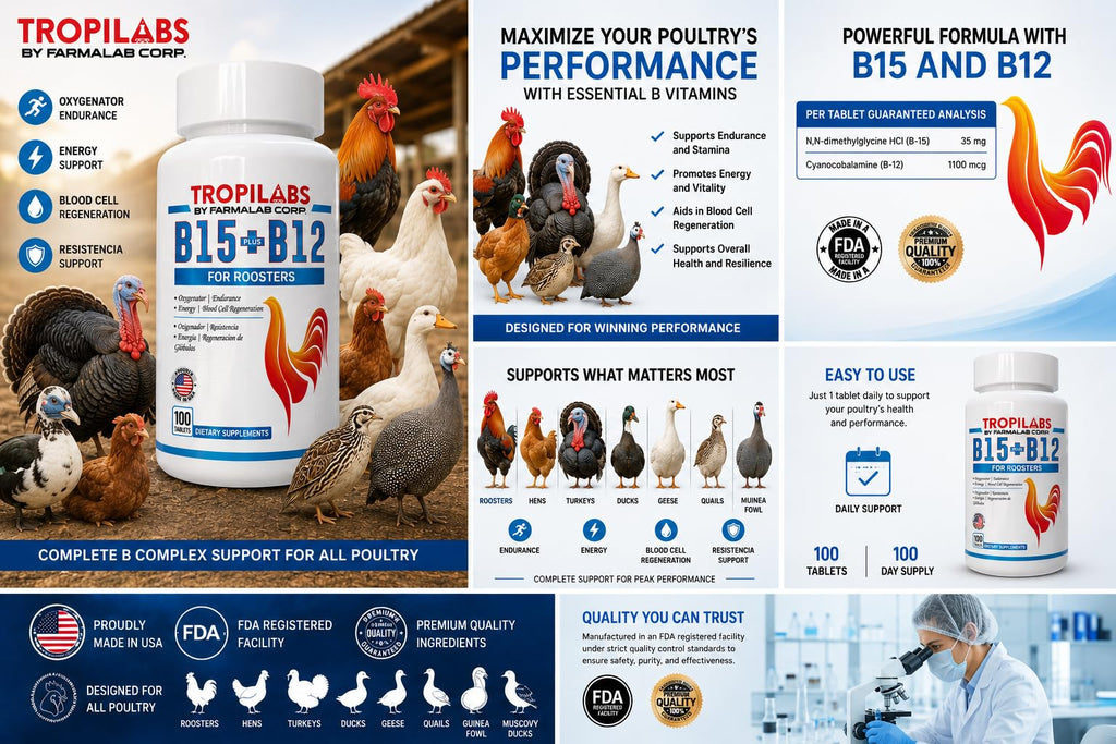 Rooster health with B12 B15