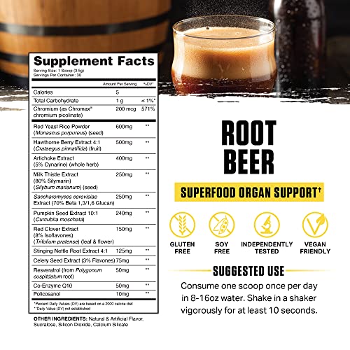 root beer flavoured superfood powder
