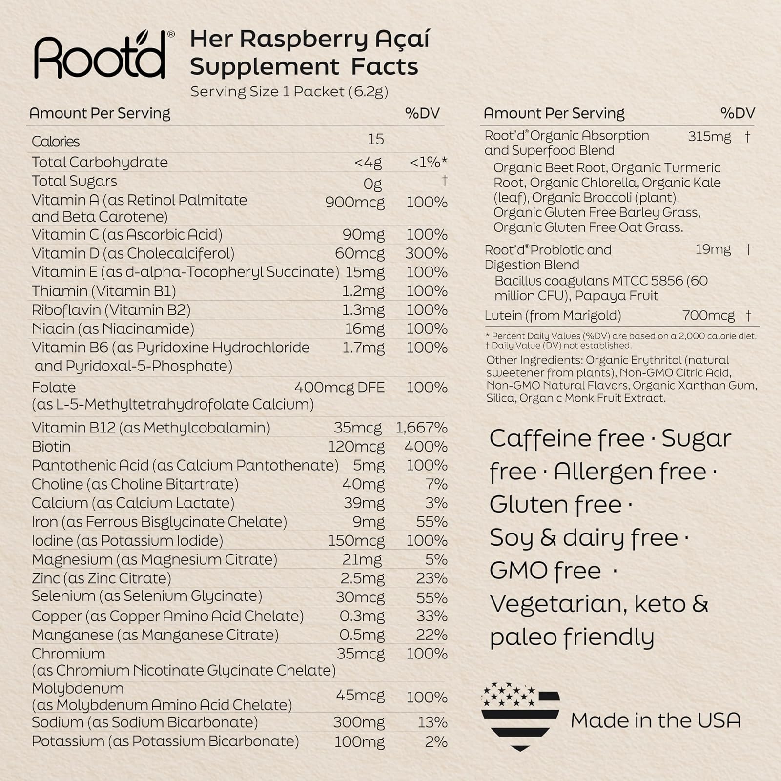 Root'd multivitamin for women and men