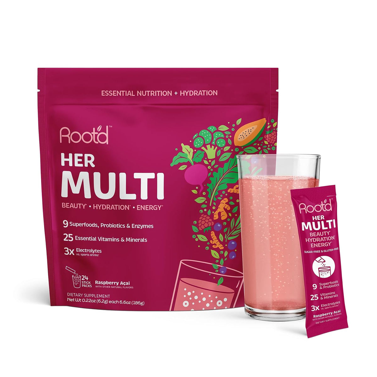 Root'd multivitamin powder for women