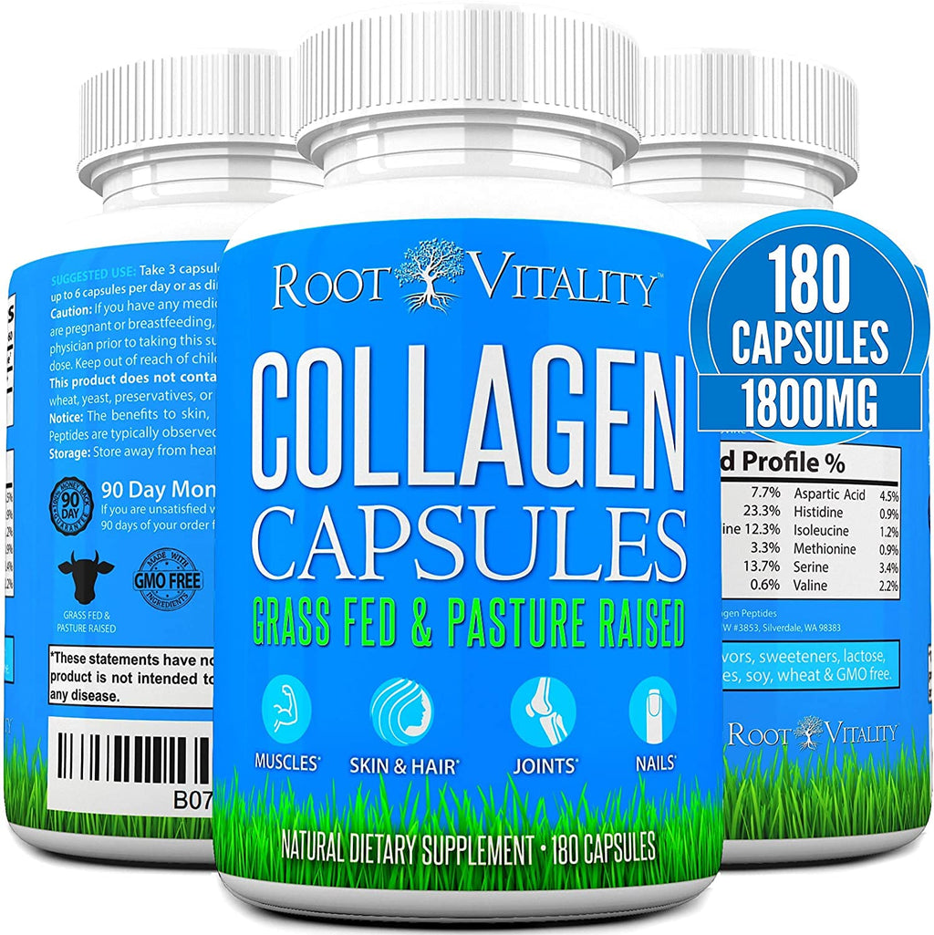 Root Vitality collagen peptides capsules