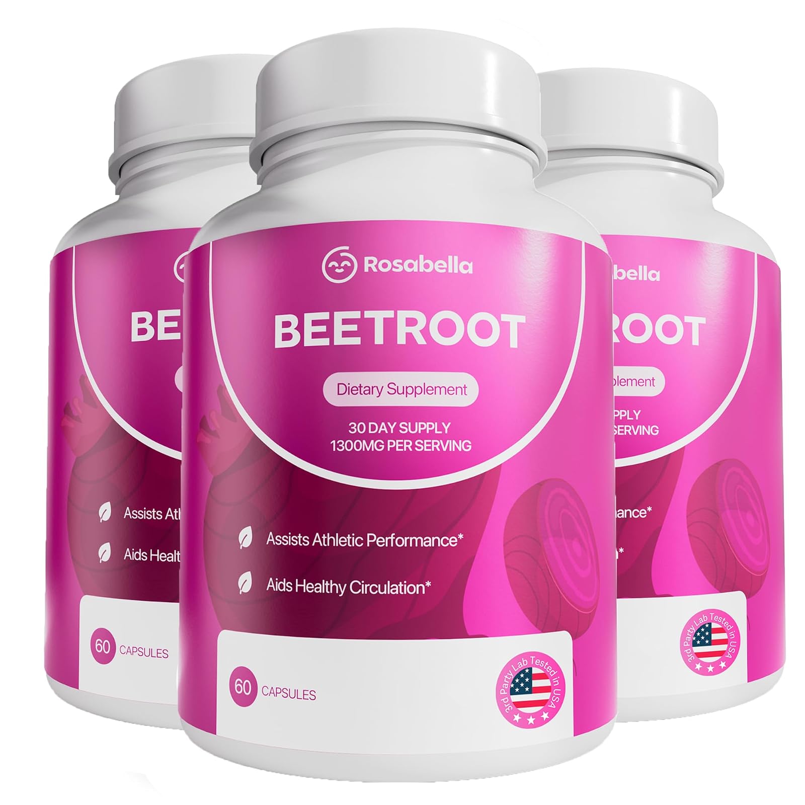 Rosabella beet root capsules for energy