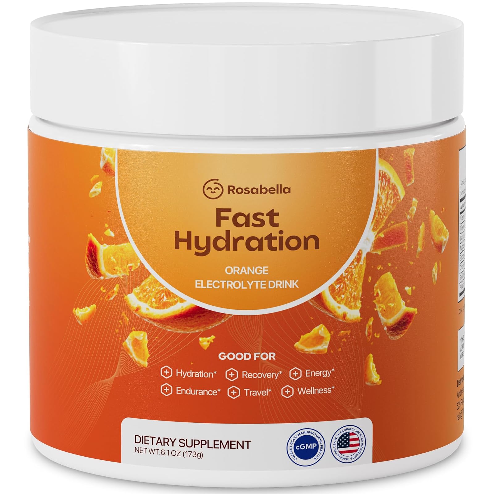 Rosabella electrolyte drink powder orange