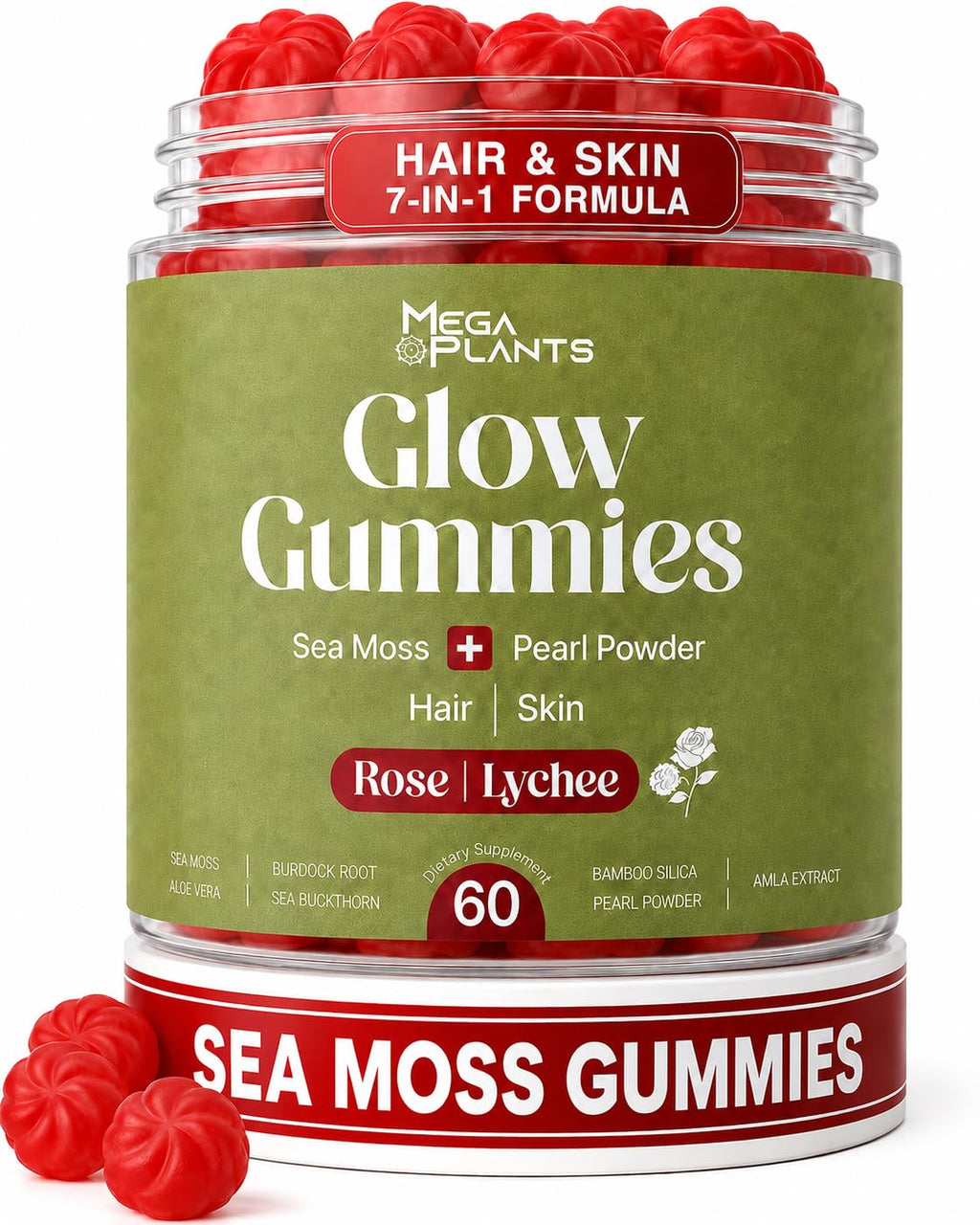Rose Lychee gummy multivitamins for adults