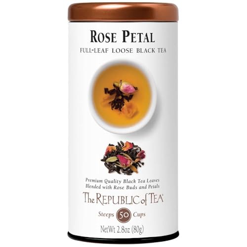 rose petal black tea tin