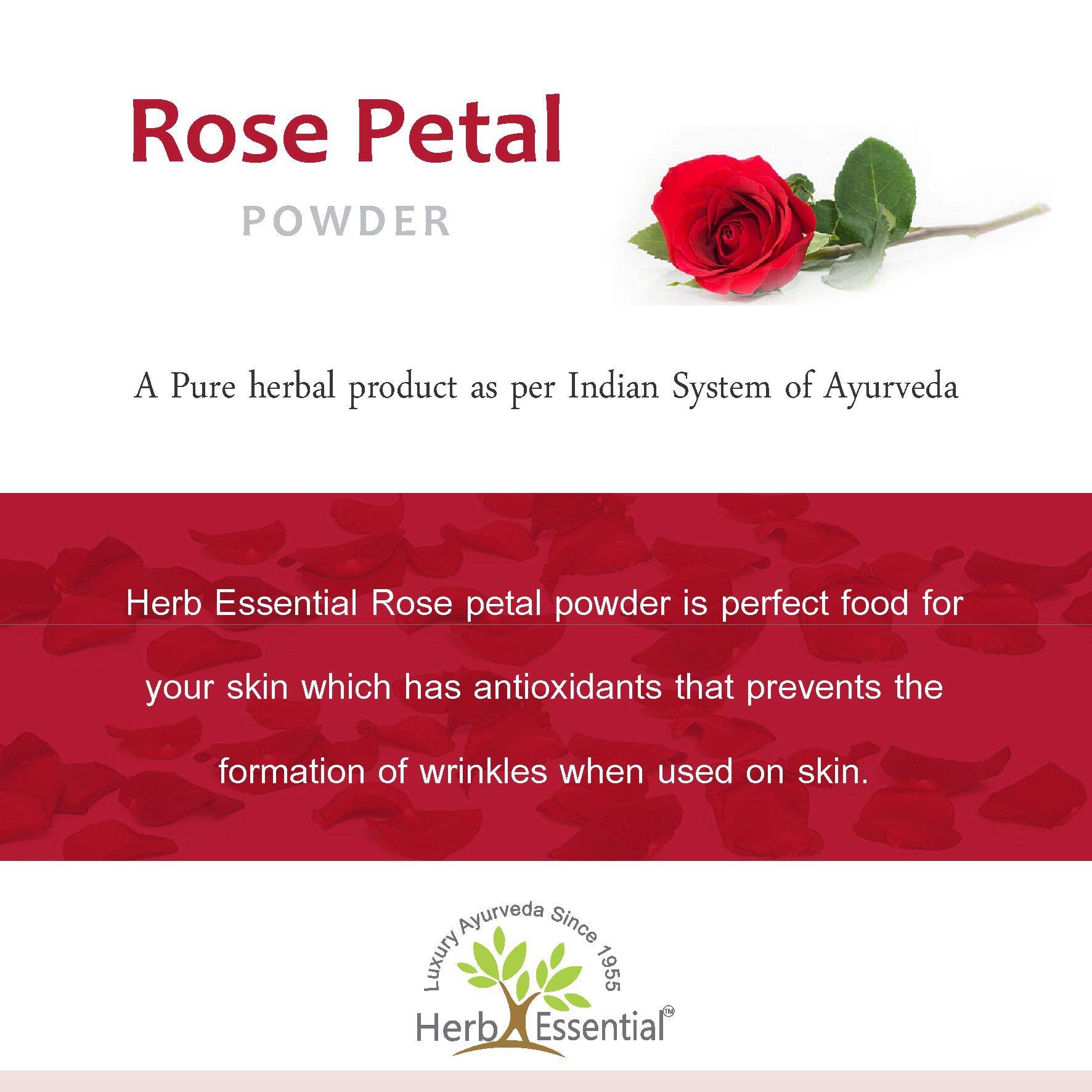 rose petal powder for herbal tea
