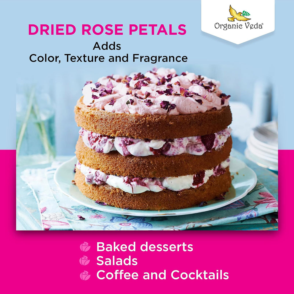 rose petals for soothing green tea