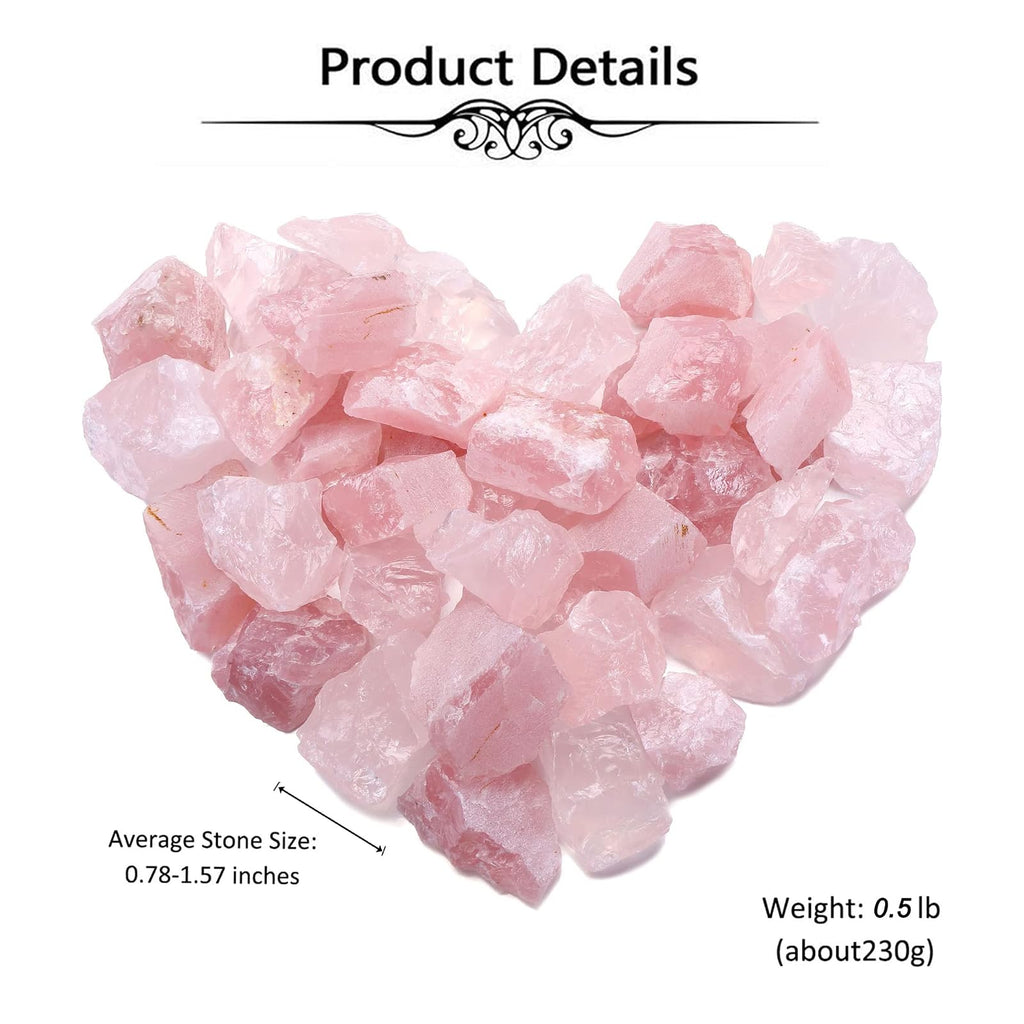 rose quartz rough stones for meditation