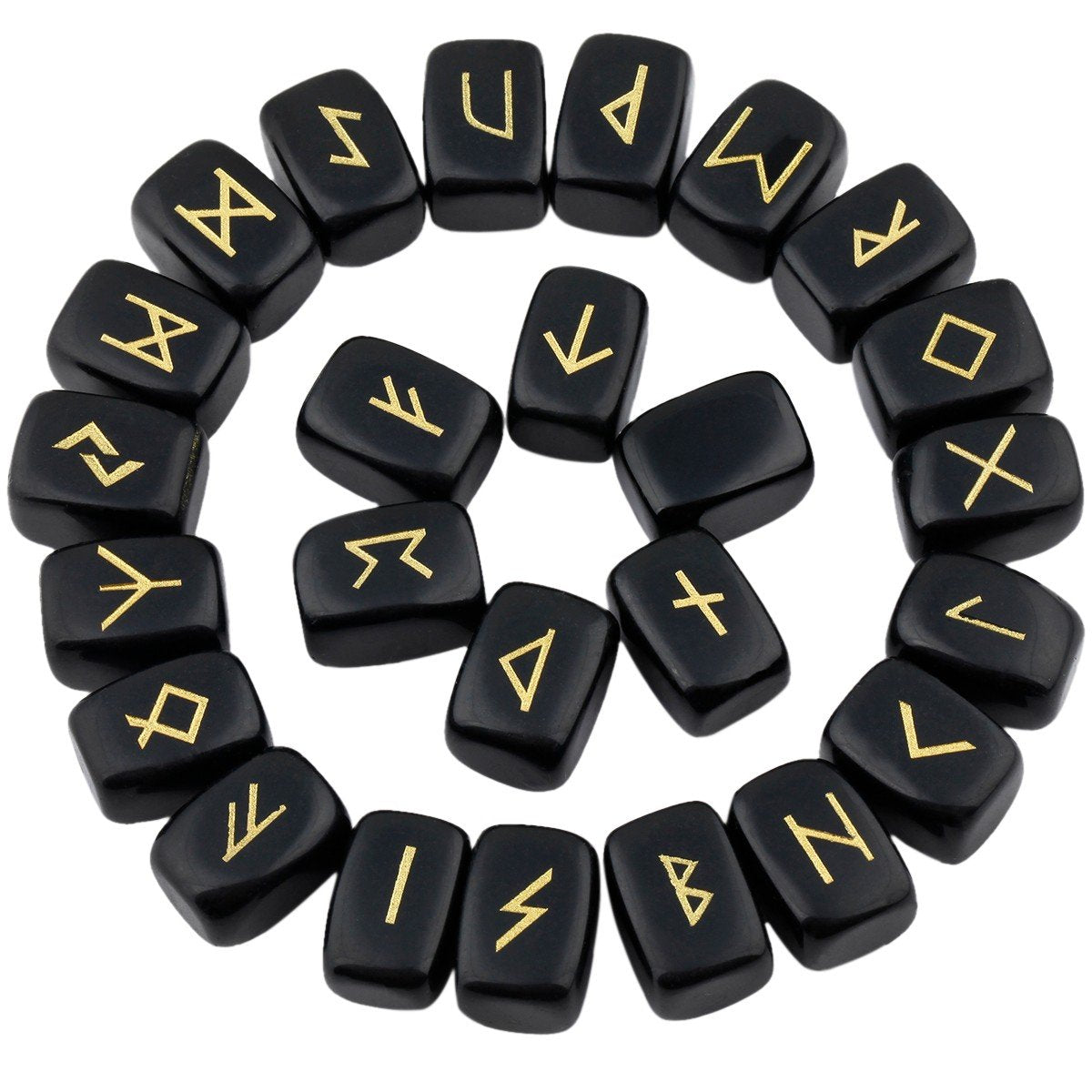 rose quartz rune stones set