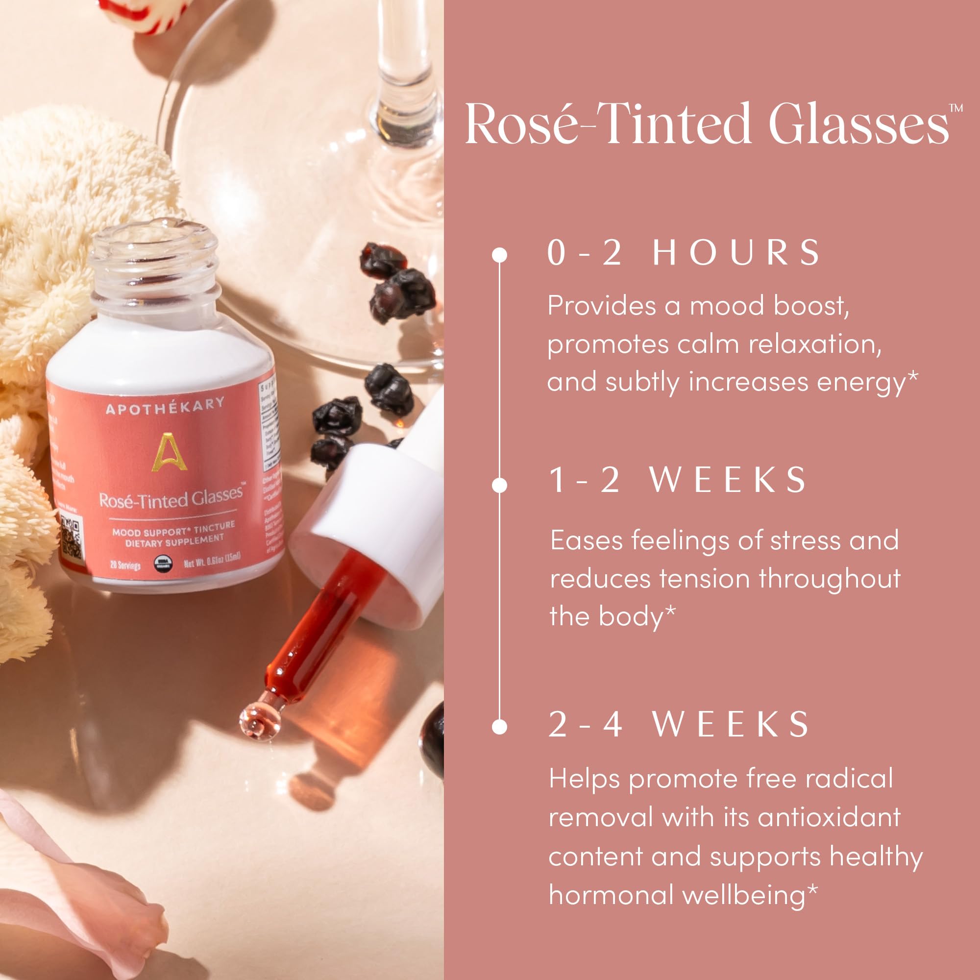 rosé-tinted glasses included