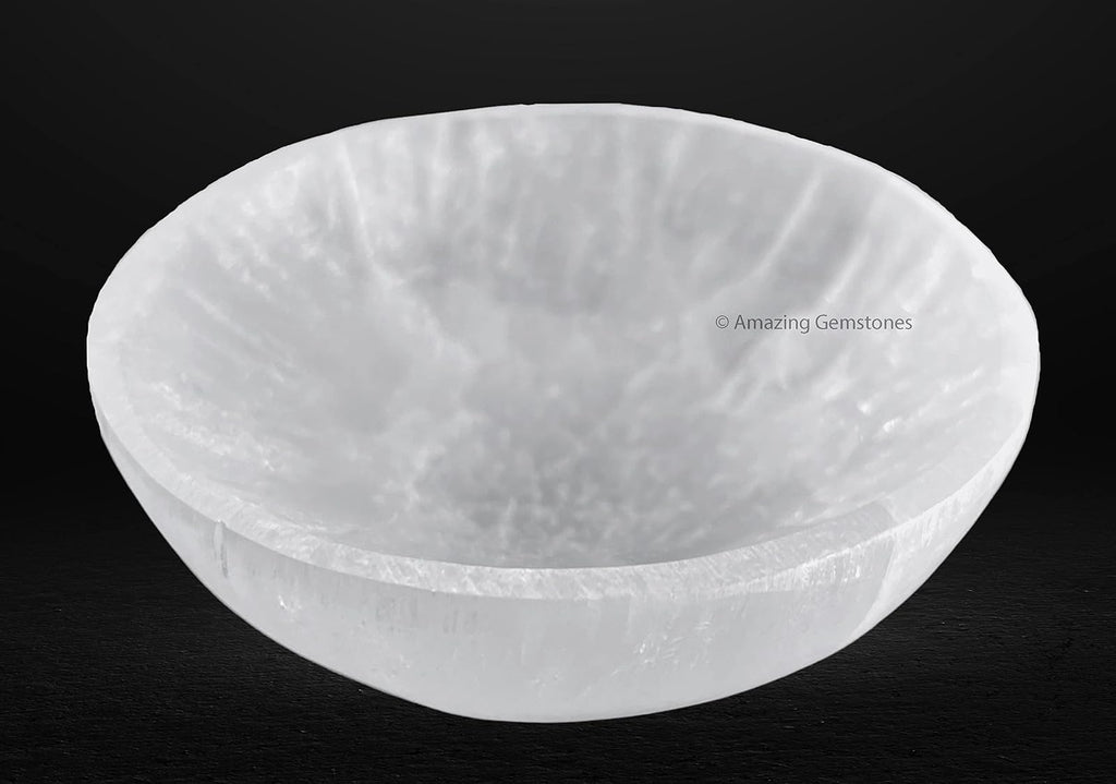 Round crystal bowl for herbal remedies