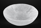 Round crystal bowl for herbal remedies